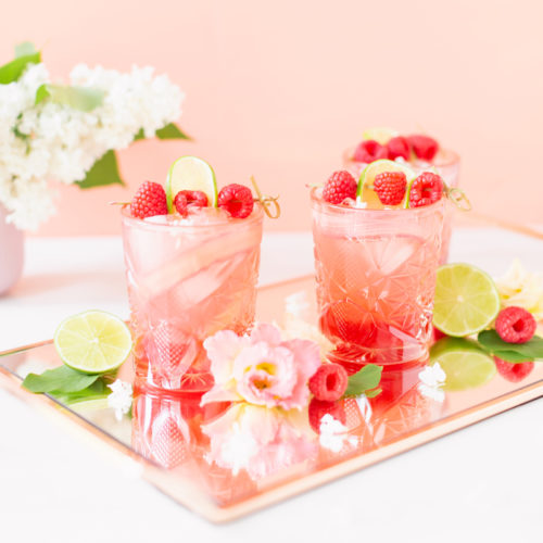 RASPBERRY RHUBARB ROSÉ SPRITZ - JustineCelina