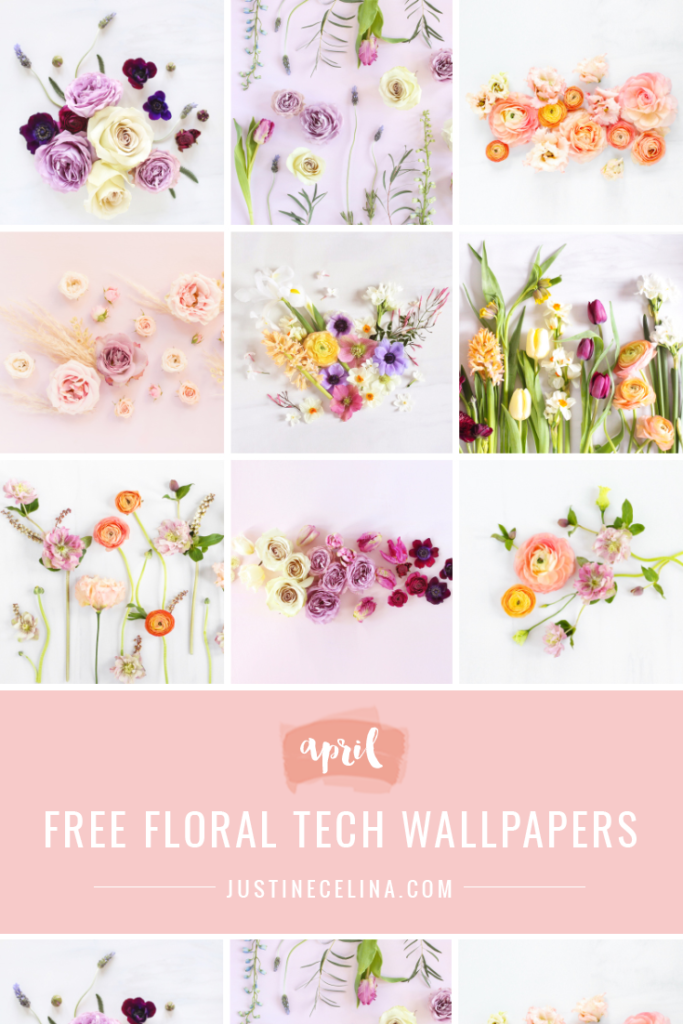 APRIL DIGITAL BLOOMS ROUNDUP | 11 FREE TECH WALLPAPERS - JustineCelina